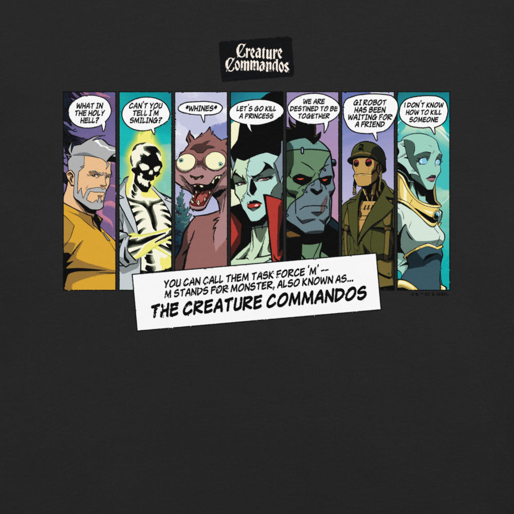 CREATURE COMMANDOS Panels Comfort Colors T-shirt – DC Shop